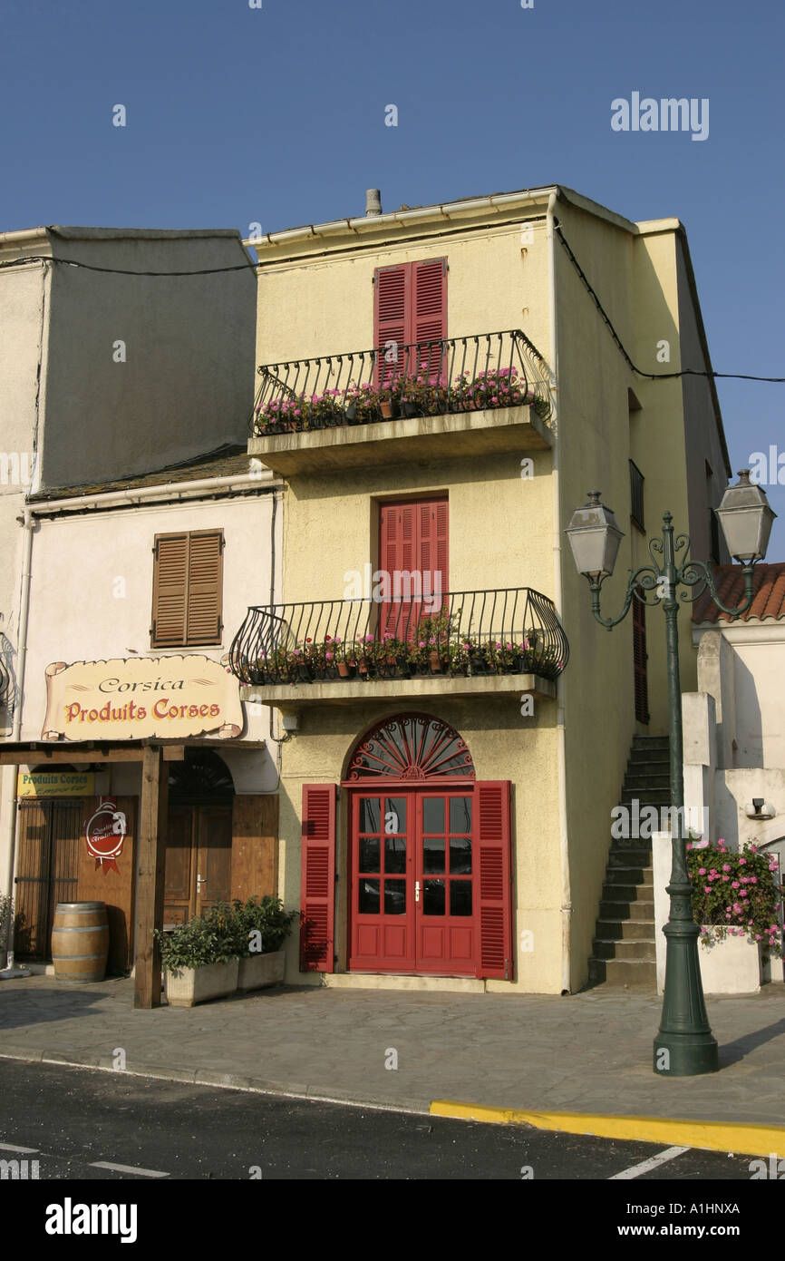 Typical Corsica buildings Stock Photo - Alamy