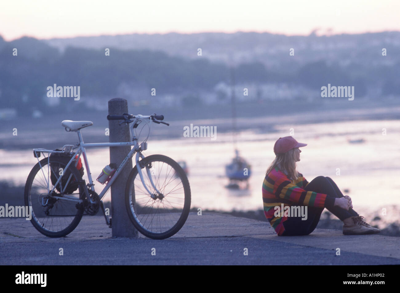 Cycling on the Gower Peninsular South Wales Stock Photo - Alamy
