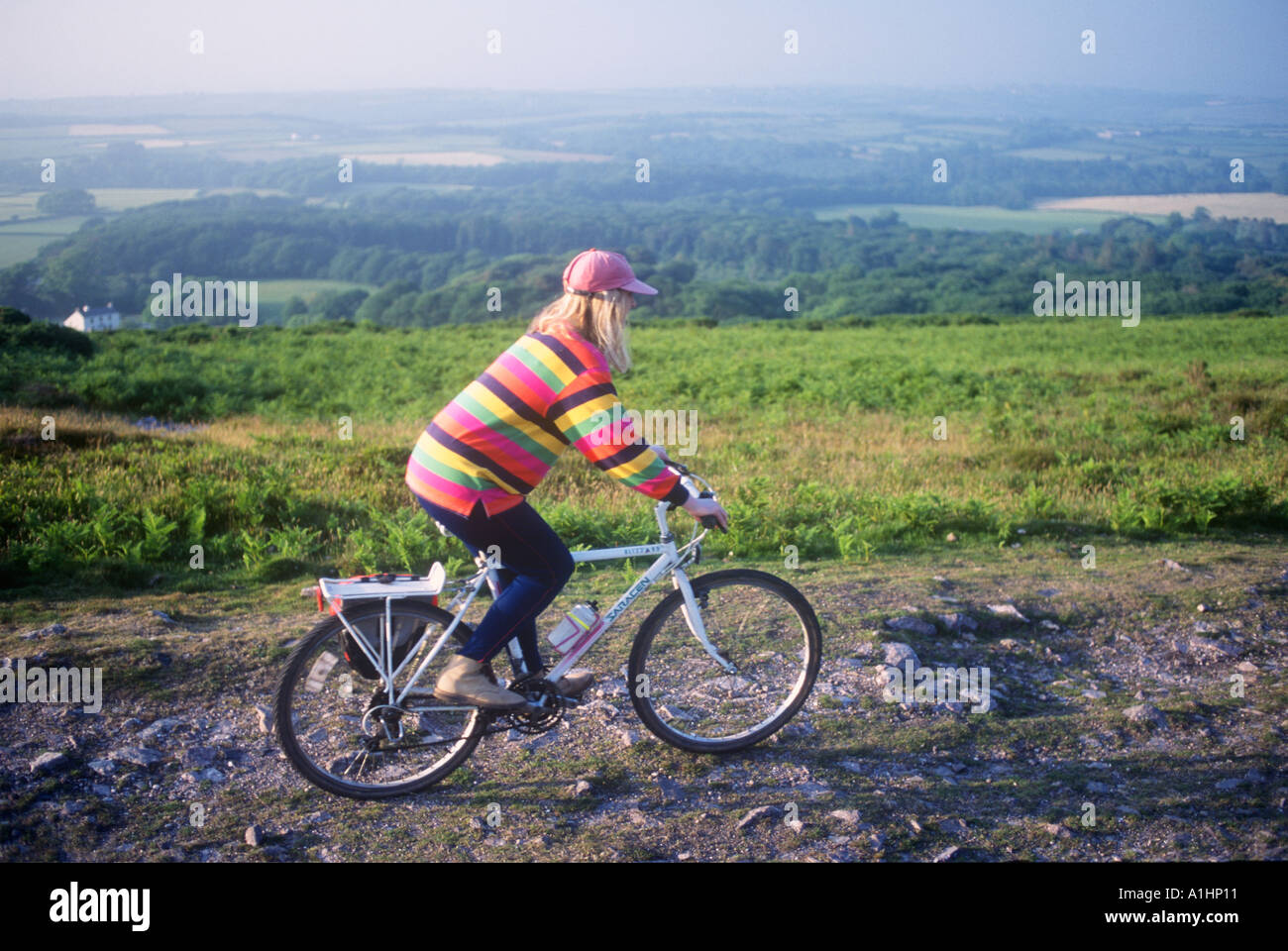 Cycling on the Gower Peninsular South Wales Stock Photo - Alamy
