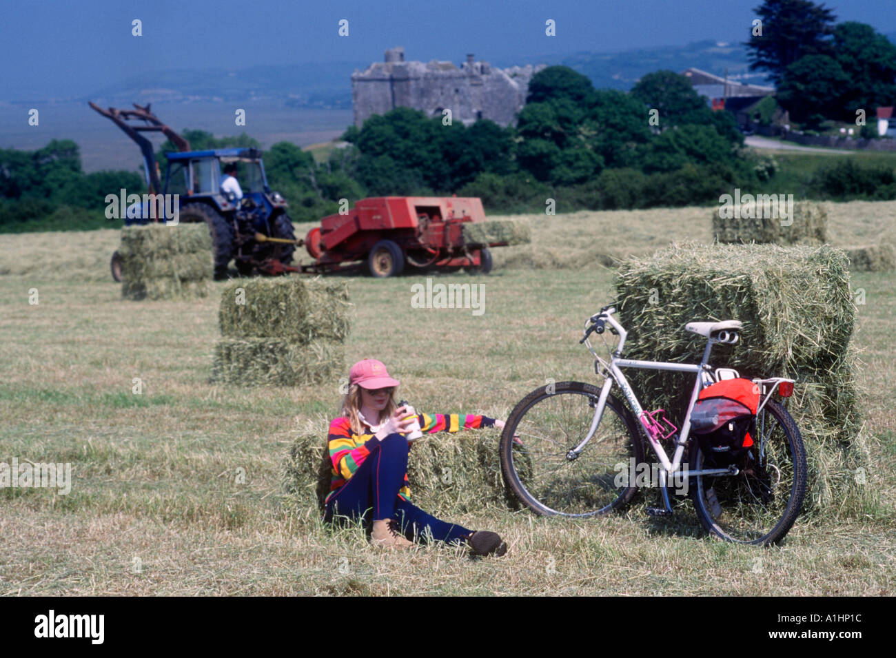 Cycling on the Gower Peninsular South Wales Stock Photo - Alamy