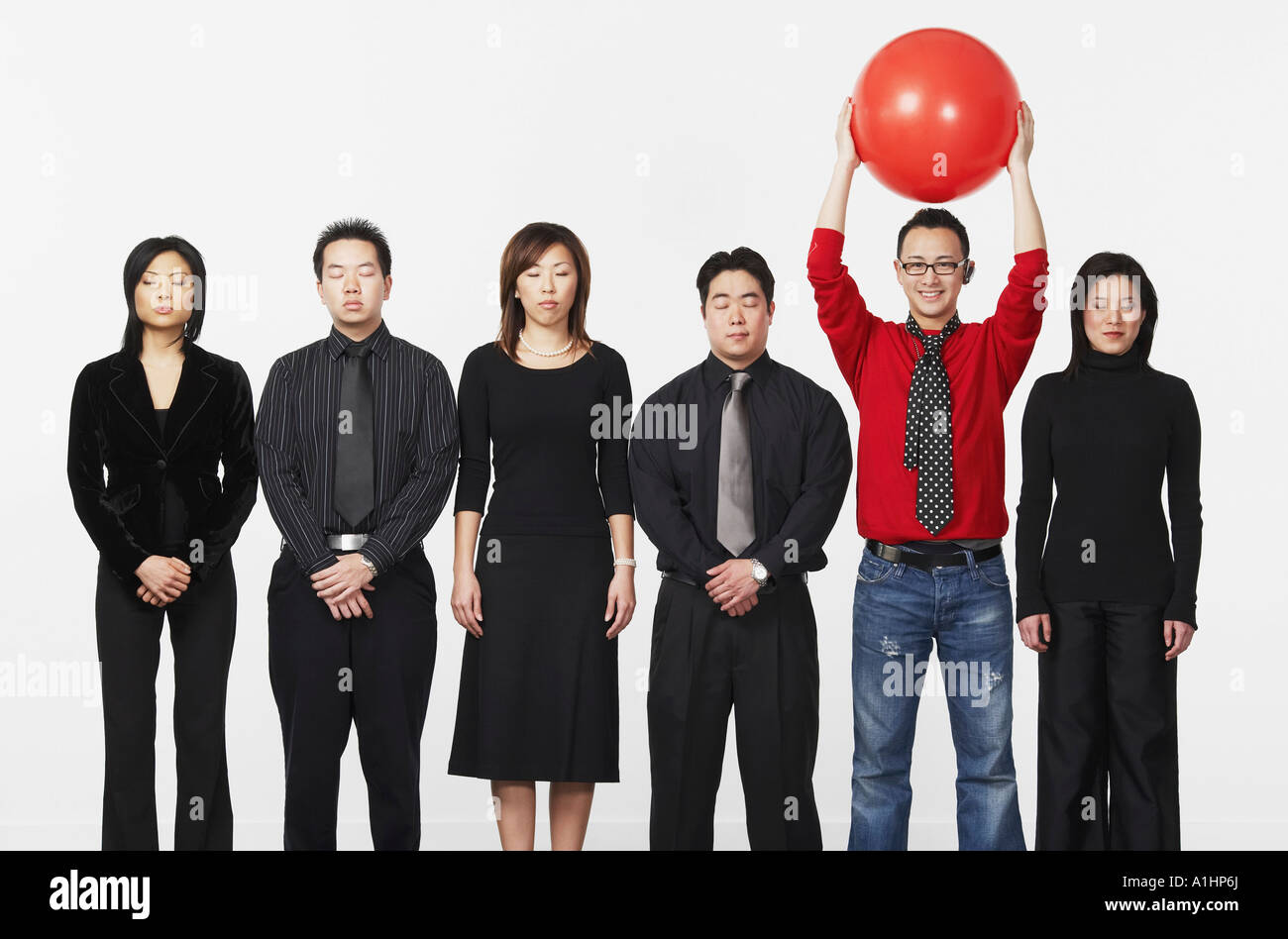 Asian man eyes shut portrait hi-res stock photography and images - Alamy