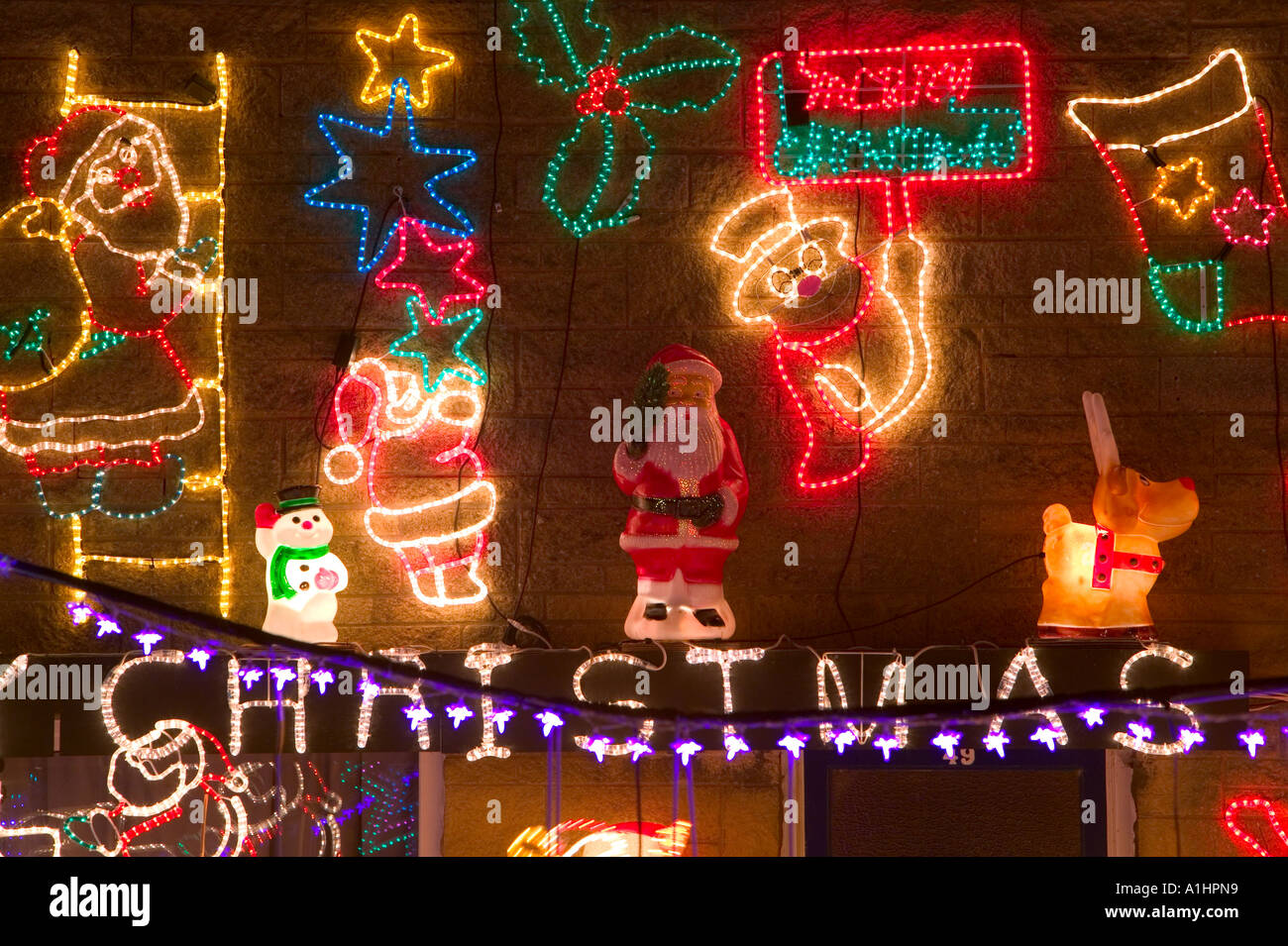 Christmas lights house lancashire hi-res stock photography and images ...