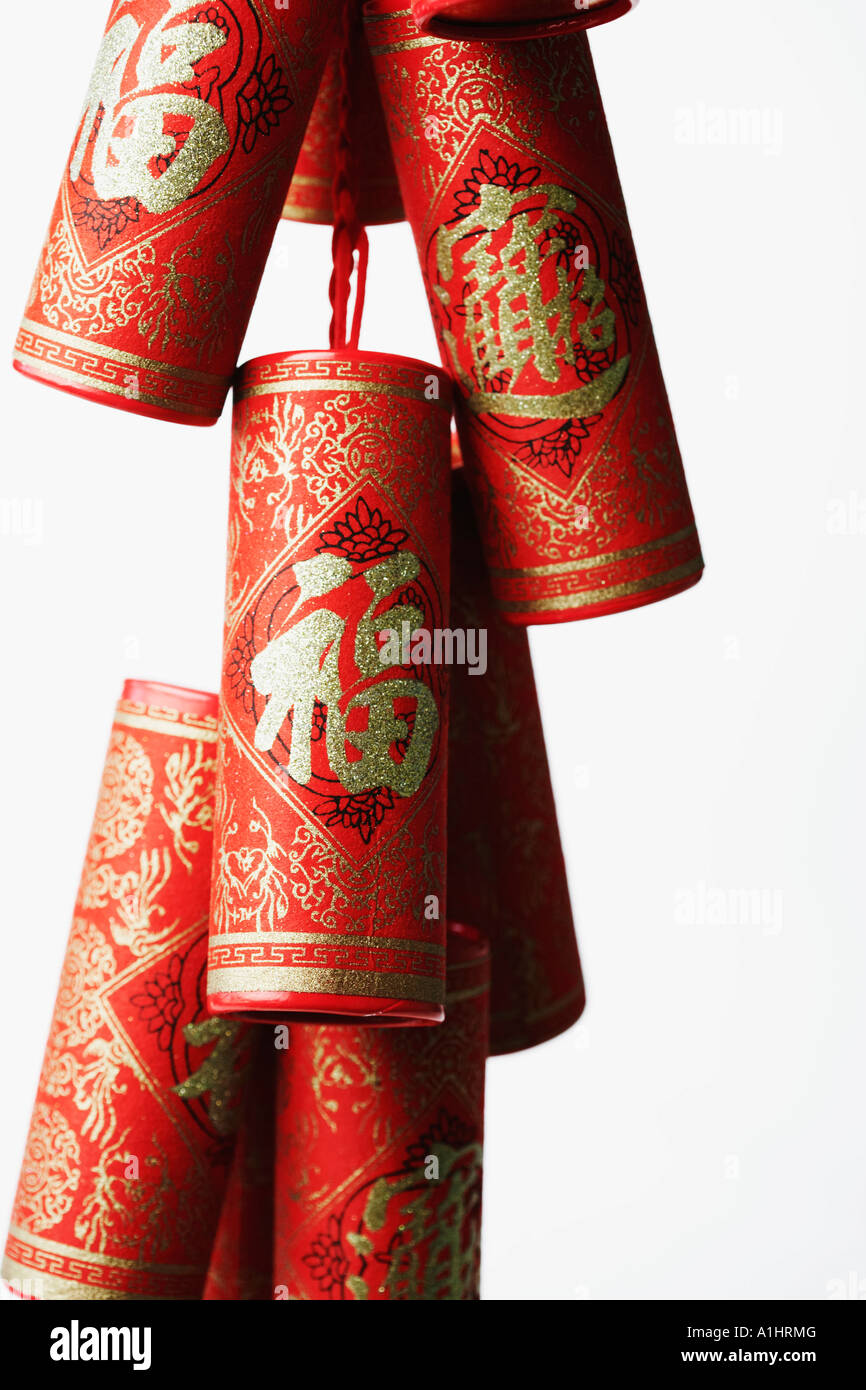Close-up of Chinese fire crackers Stock Photo - Alamy