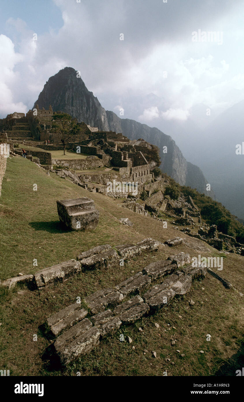 Machu Picchu the old Inca city in the Andes Peru South America Stock ...