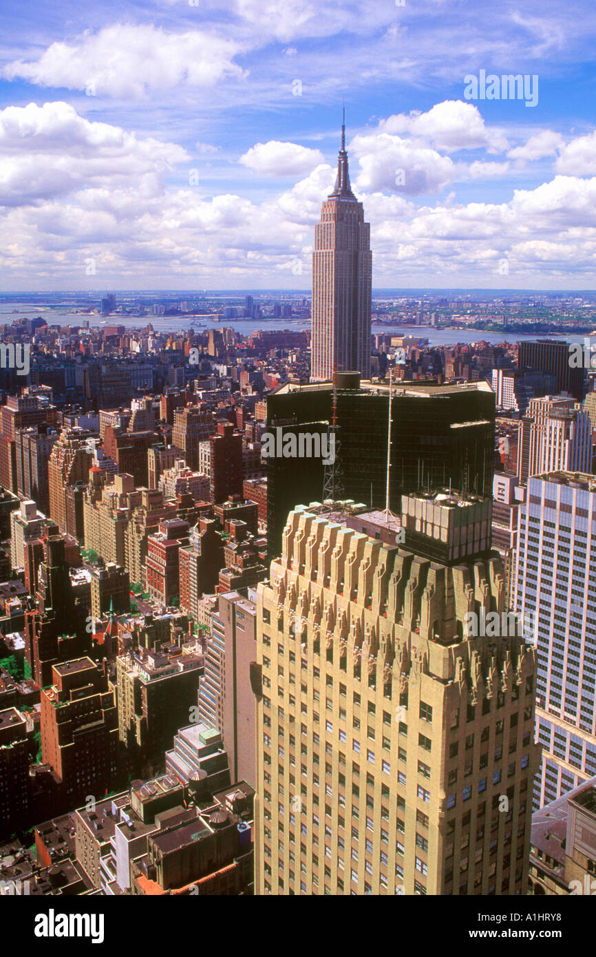 Empire State Building, Chanin Building, New York City. Skyscraper ...