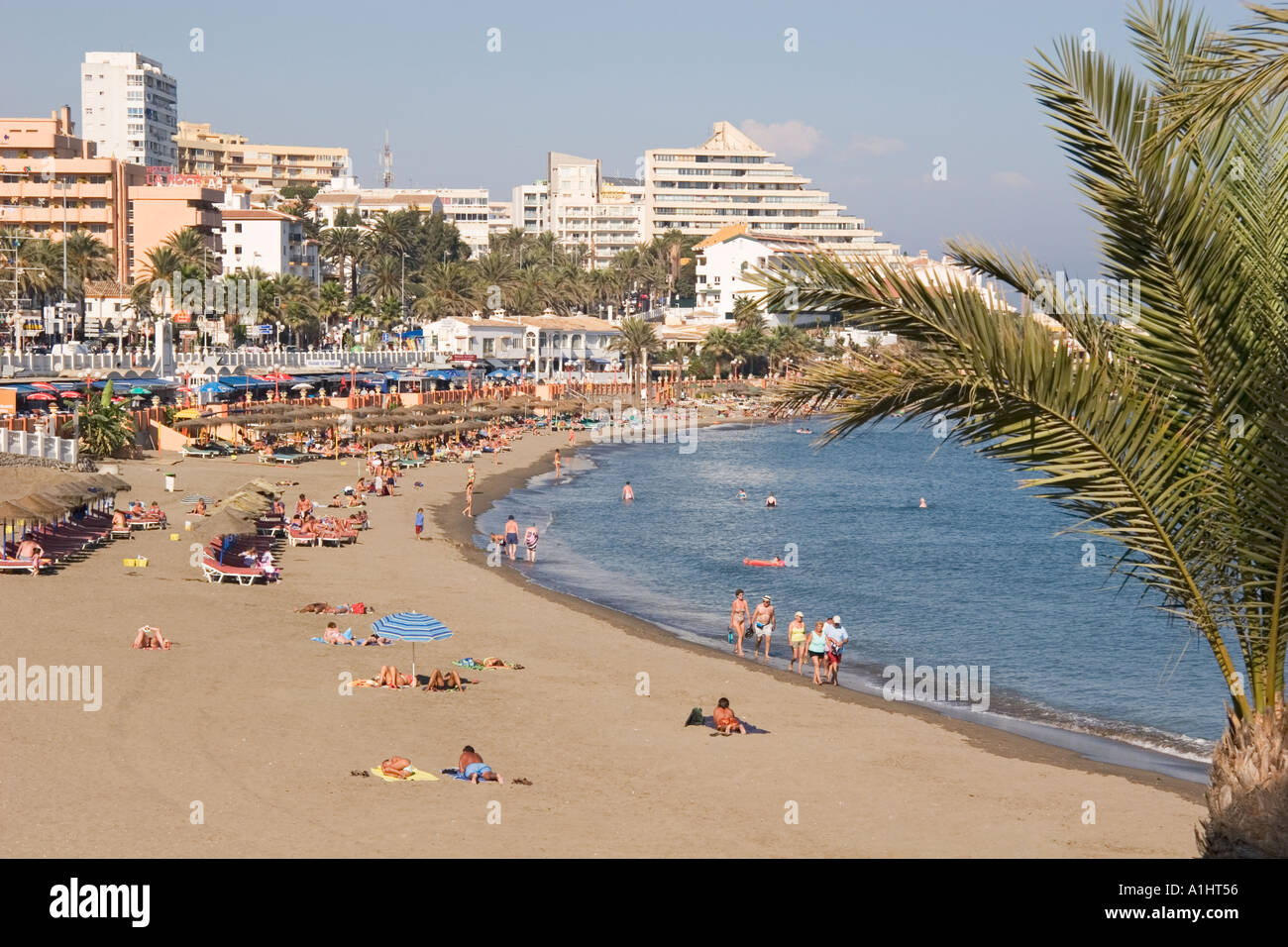 Benalmadena Costa Costa del Sol Spain Playa Santa Ana Stock Photo - Alamy