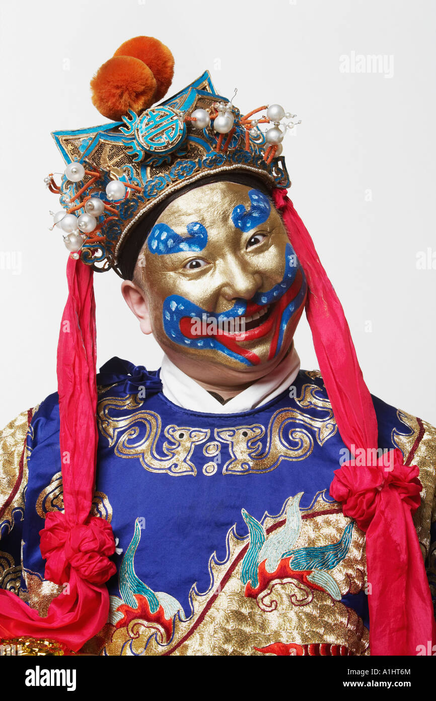 Portrait of a male Chinese opera performer smiling Stock Photo - Alamy