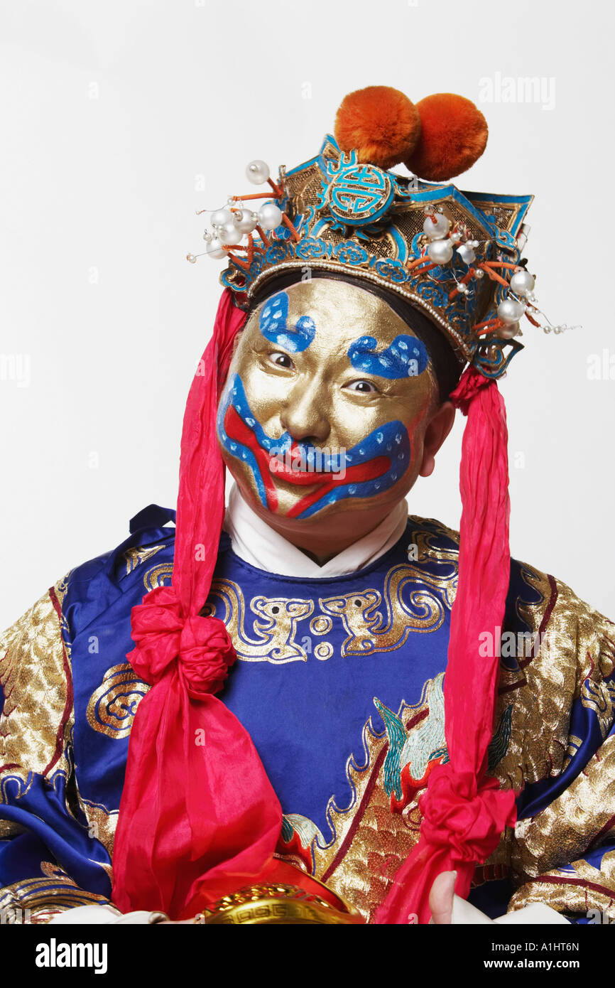 Portrait of a male Chinese opera performer smiling Stock Photo - Alamy