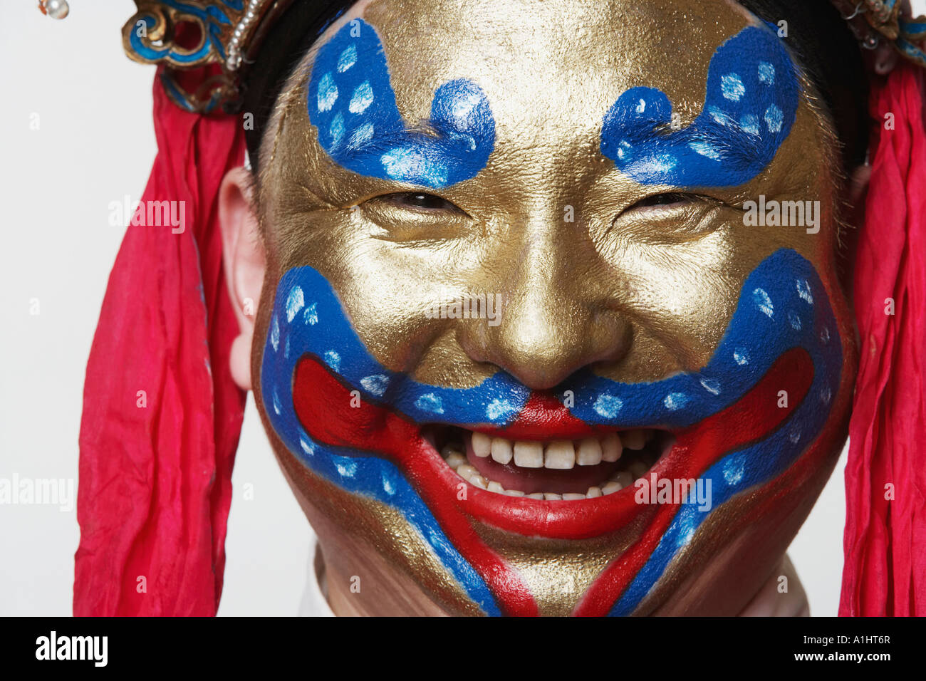 Portrait of a male Chinese opera performer smiling Stock Photo - Alamy