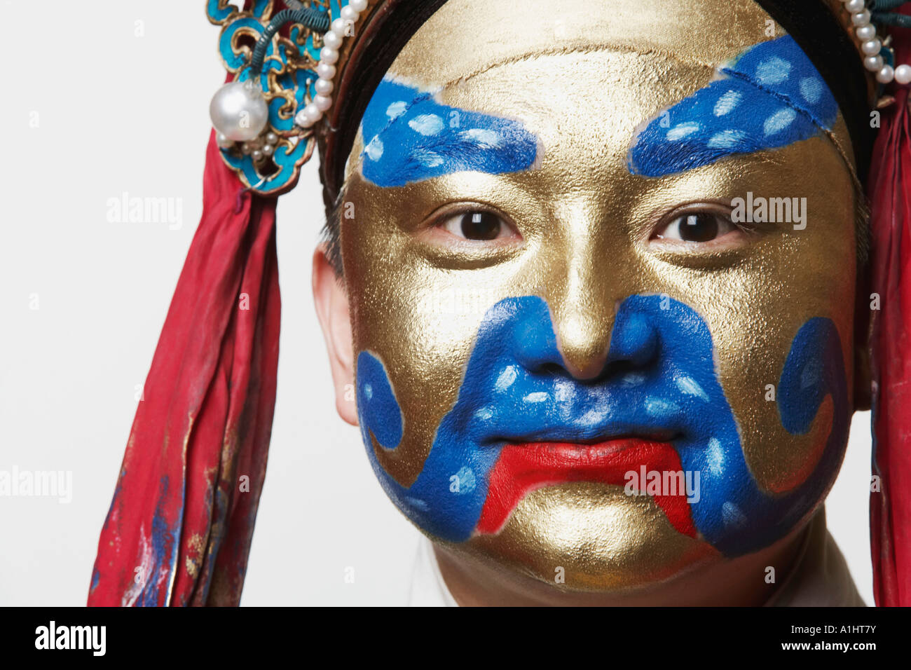 Portrait of a male Chinese opera performer smiling Stock Photo - Alamy
