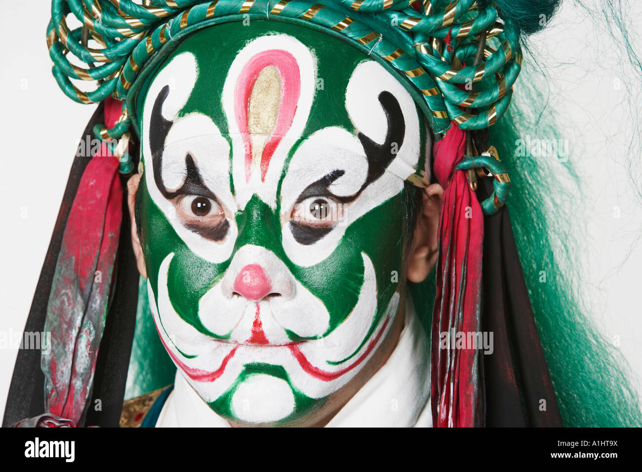 Portrait of a male Chinese opera performer looking serious Stock Photo ...