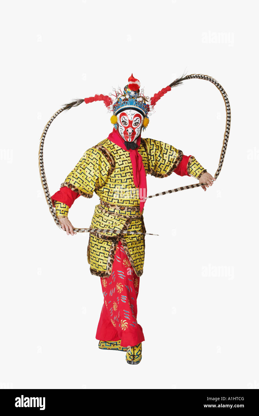 Portrait of a male Chinese opera performer gesturing Stock Photo - Alamy