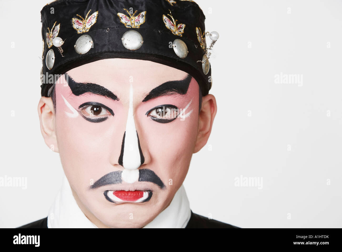 Portrait of a male Chinese opera performer making a face Stock Photo ...
