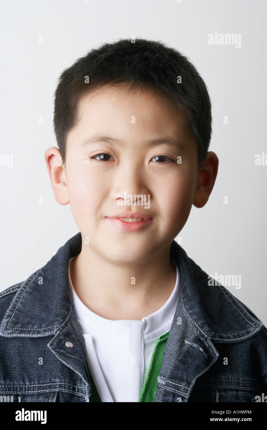 Portrait of a boy smiling Stock Photo - Alamy
