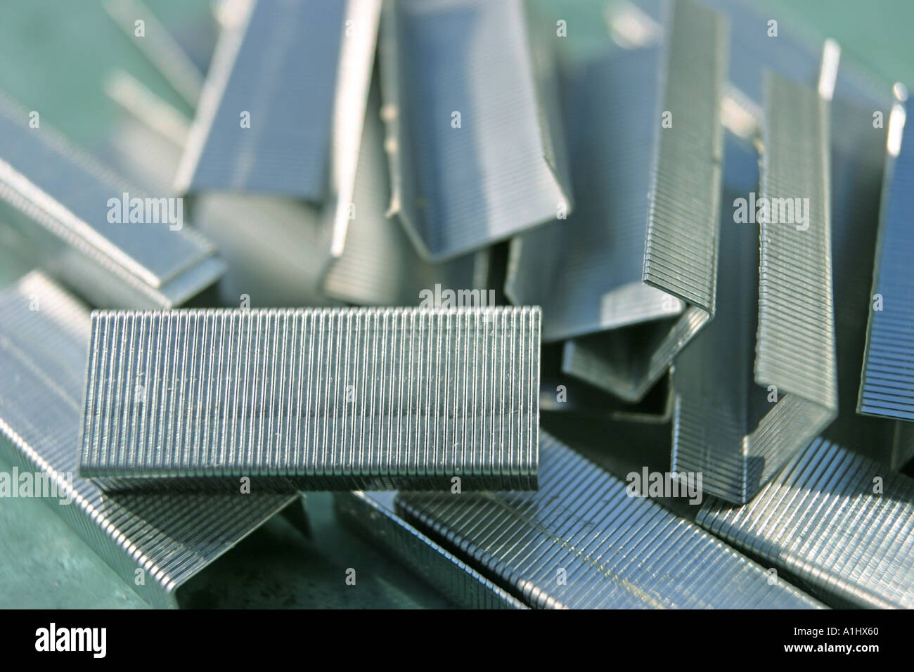 Stack of Staples Stock Photo - Alamy