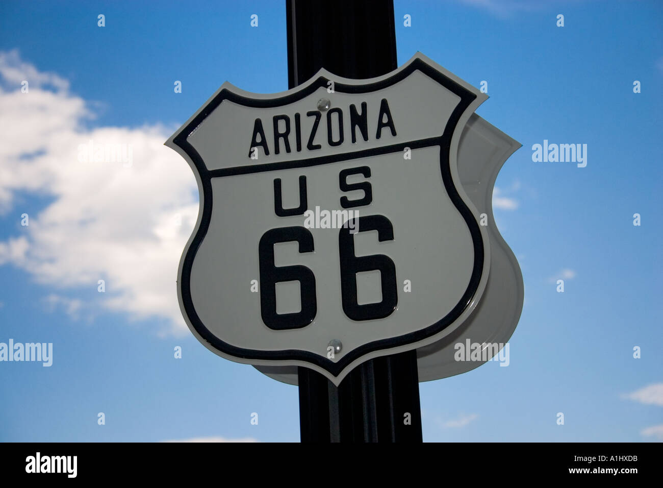 US route 66 road sign Stock Photo - Alamy