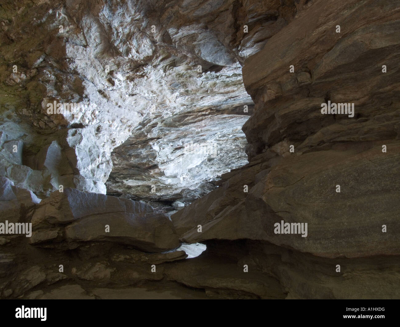 Hanging Rock State Park North Carolina NC window in rock cliff at ...