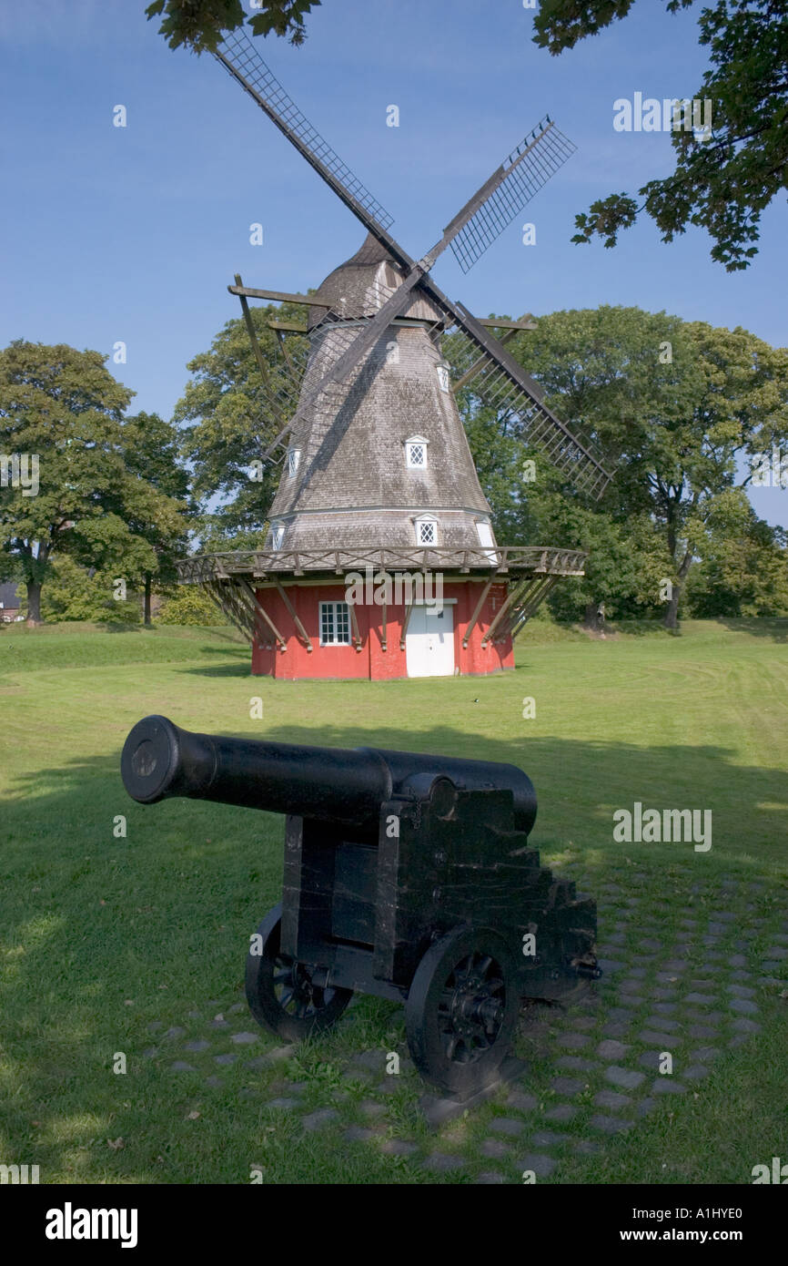 Old Wind Mill and Canon Stock Photo - Alamy
