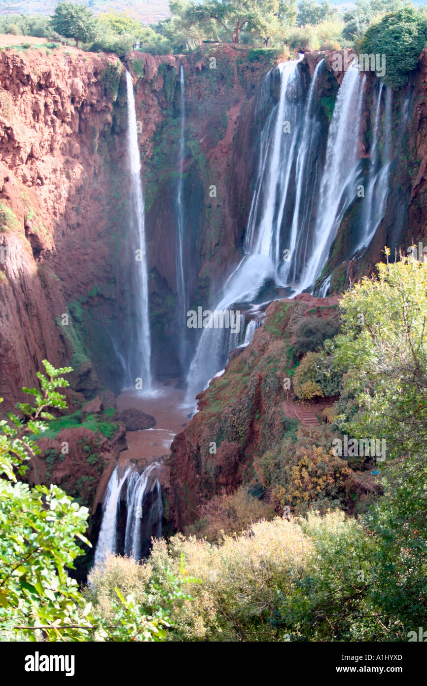 Moroccan waterfall, Cascades D'Ouzoud, Morocco, Northwest Africa Stock ...