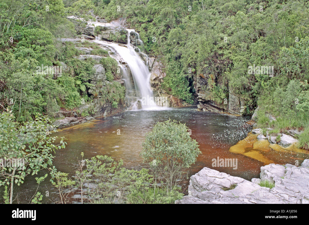 Waterfall of the Paradise Conceiçao of Ibitipoca Minas Gerais Brazil ...