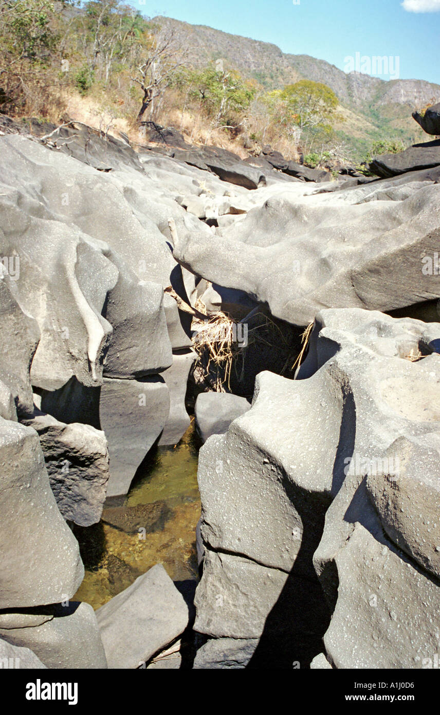 Vale da Lua Chapada dos Veadeiros National Park Goias Brazil Stock ...