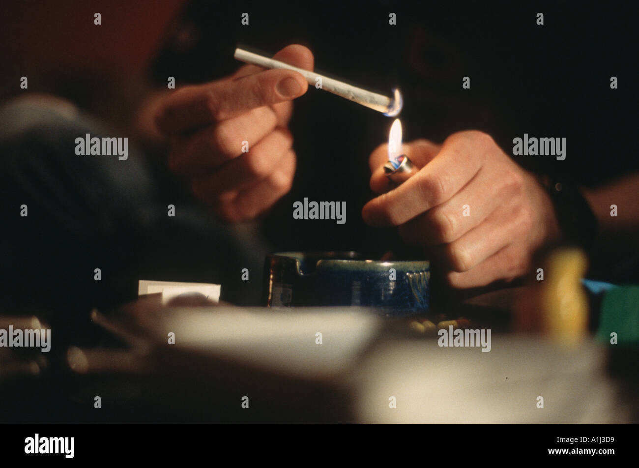 Lighting a joint hi-res stock photography and images - Alamy