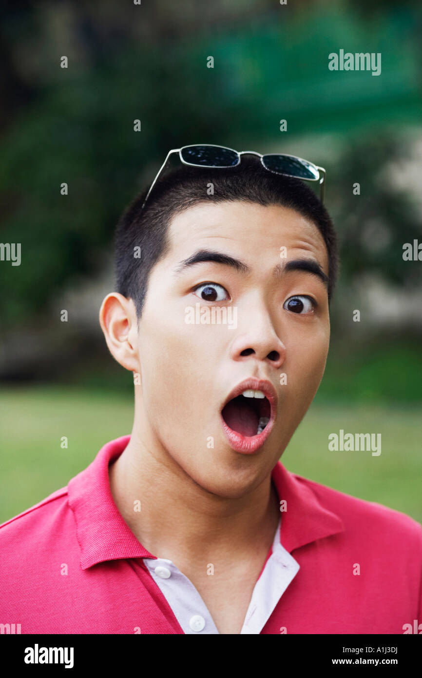 Man close up surprised eye hi-res stock photography and images - Alamy