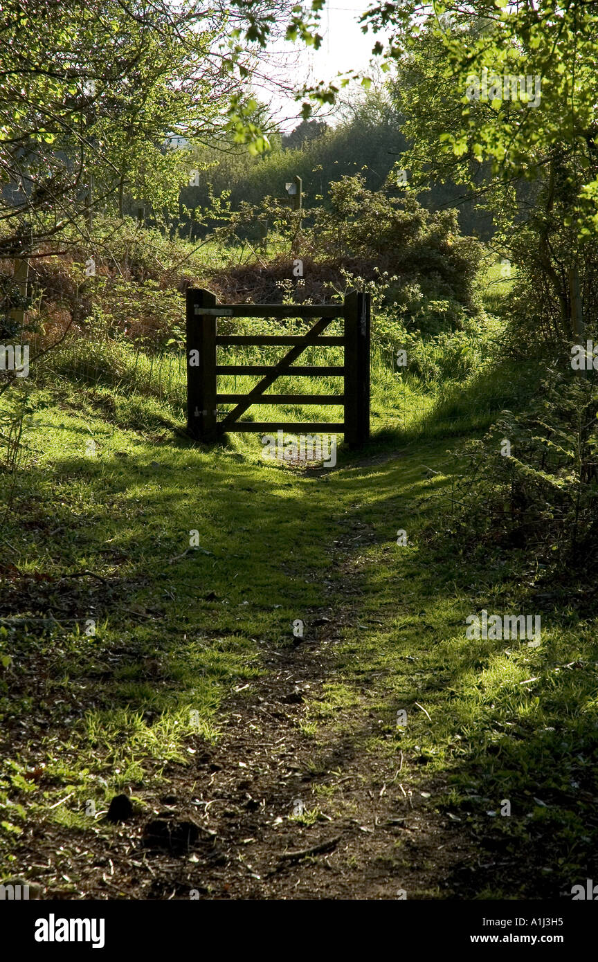 gate into the countryside Stock Photo - Alamy