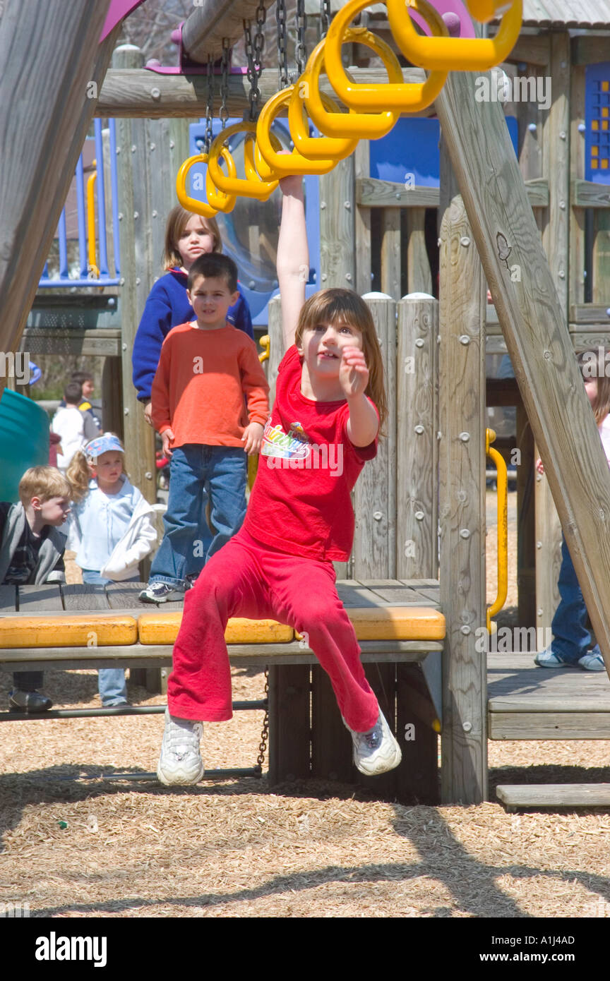 Kids practice coordination and agility while playing at a child s ...