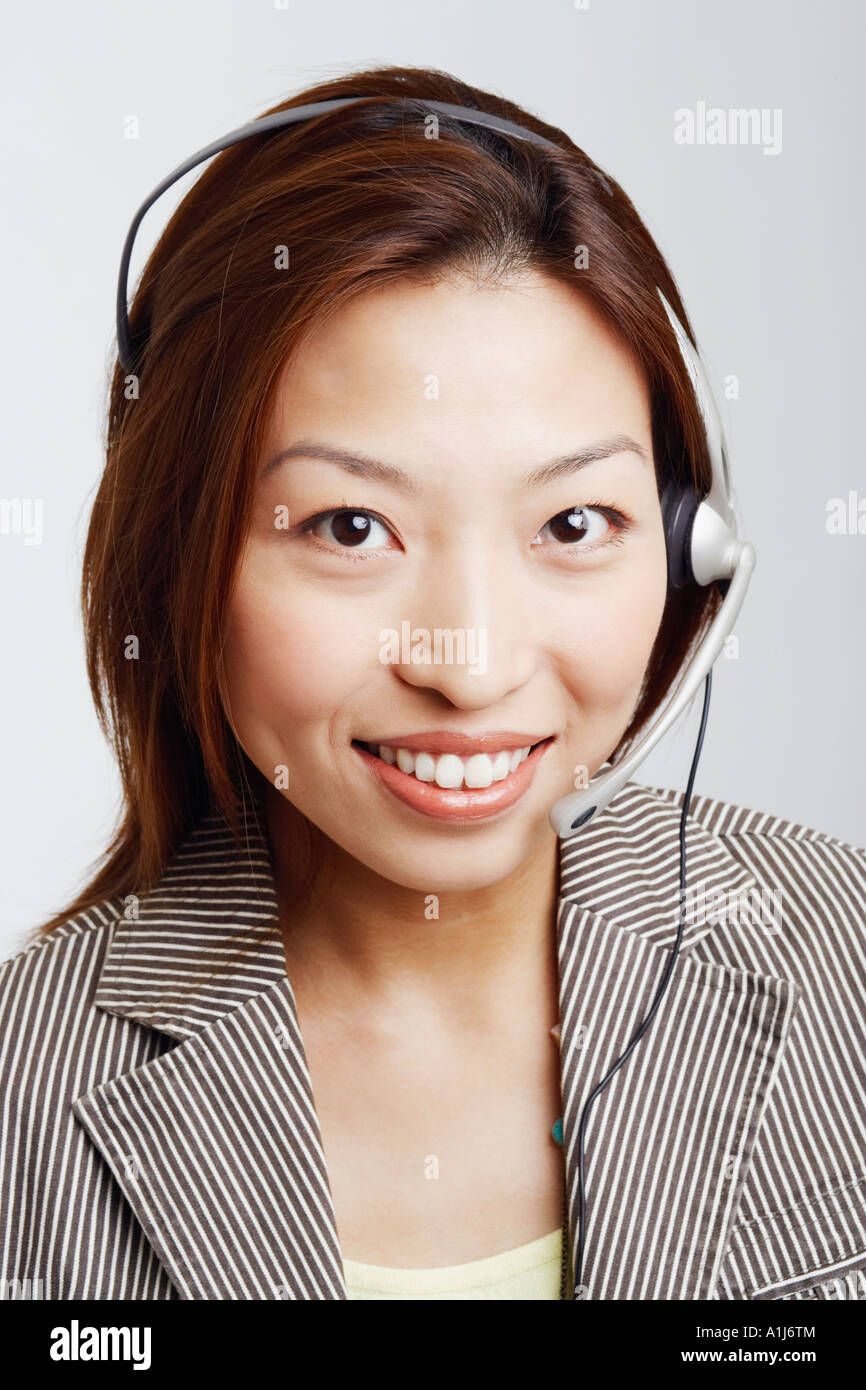 Call centre workers smiling hi-res stock photography and images - Alamy