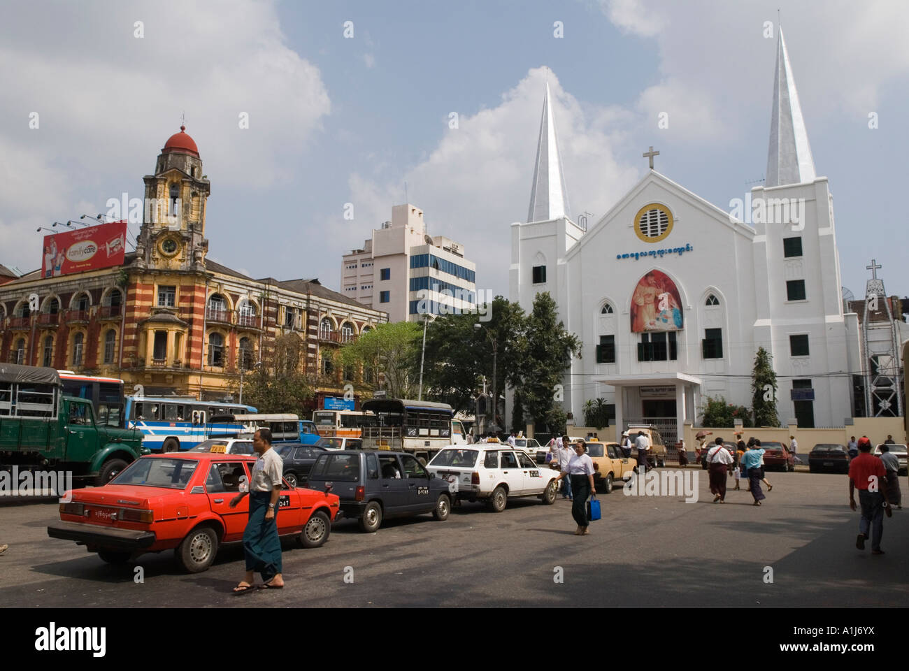 Immanuel Baptist Church down town central Yangon, next to Immigration ...