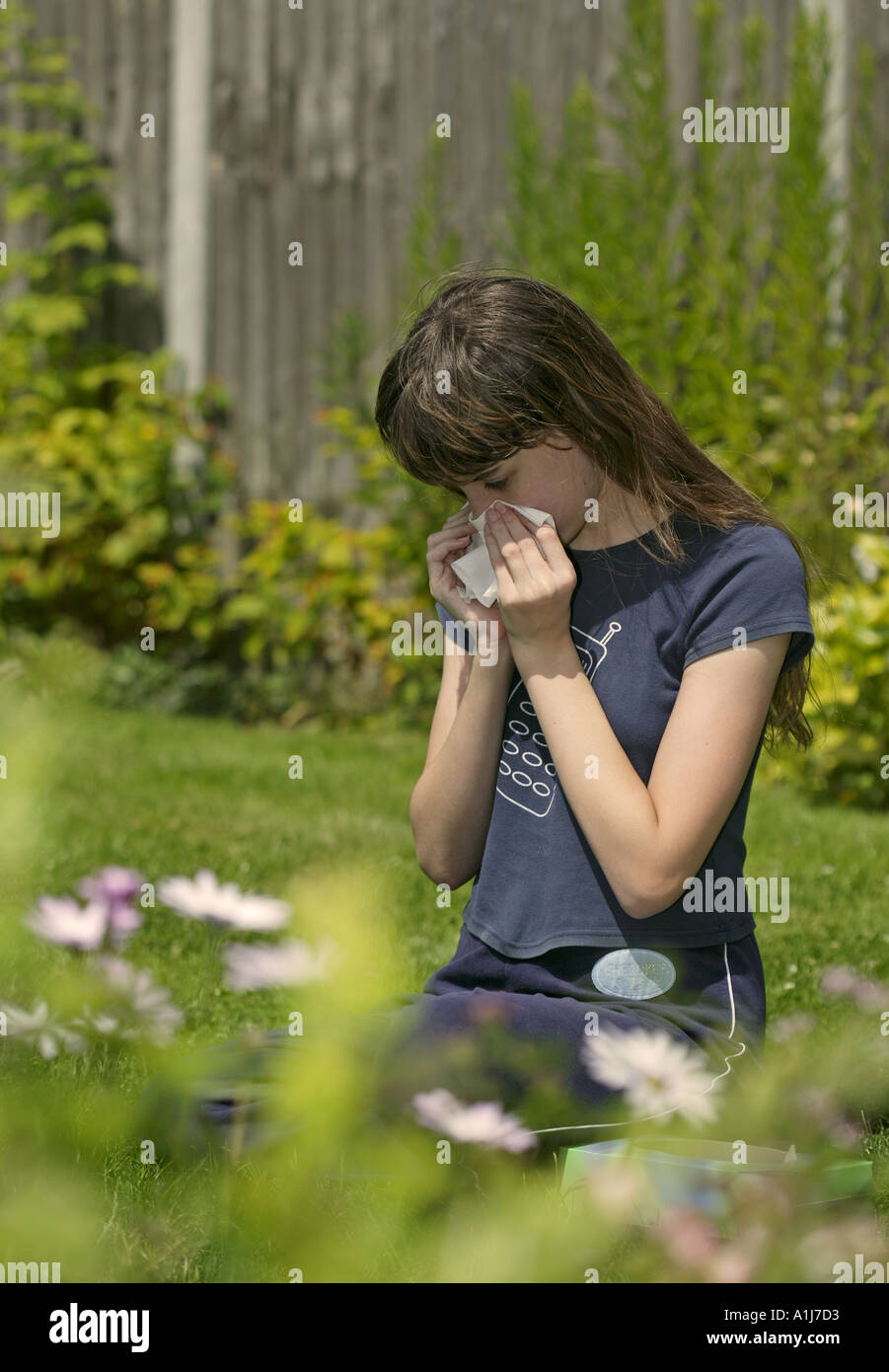 girl with an a allergy Stock Photo - Alamy