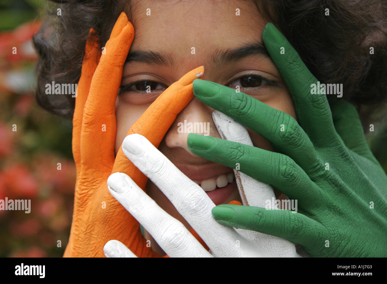 flag of india finger colors, Celebrating Indian Independence Day on ...
