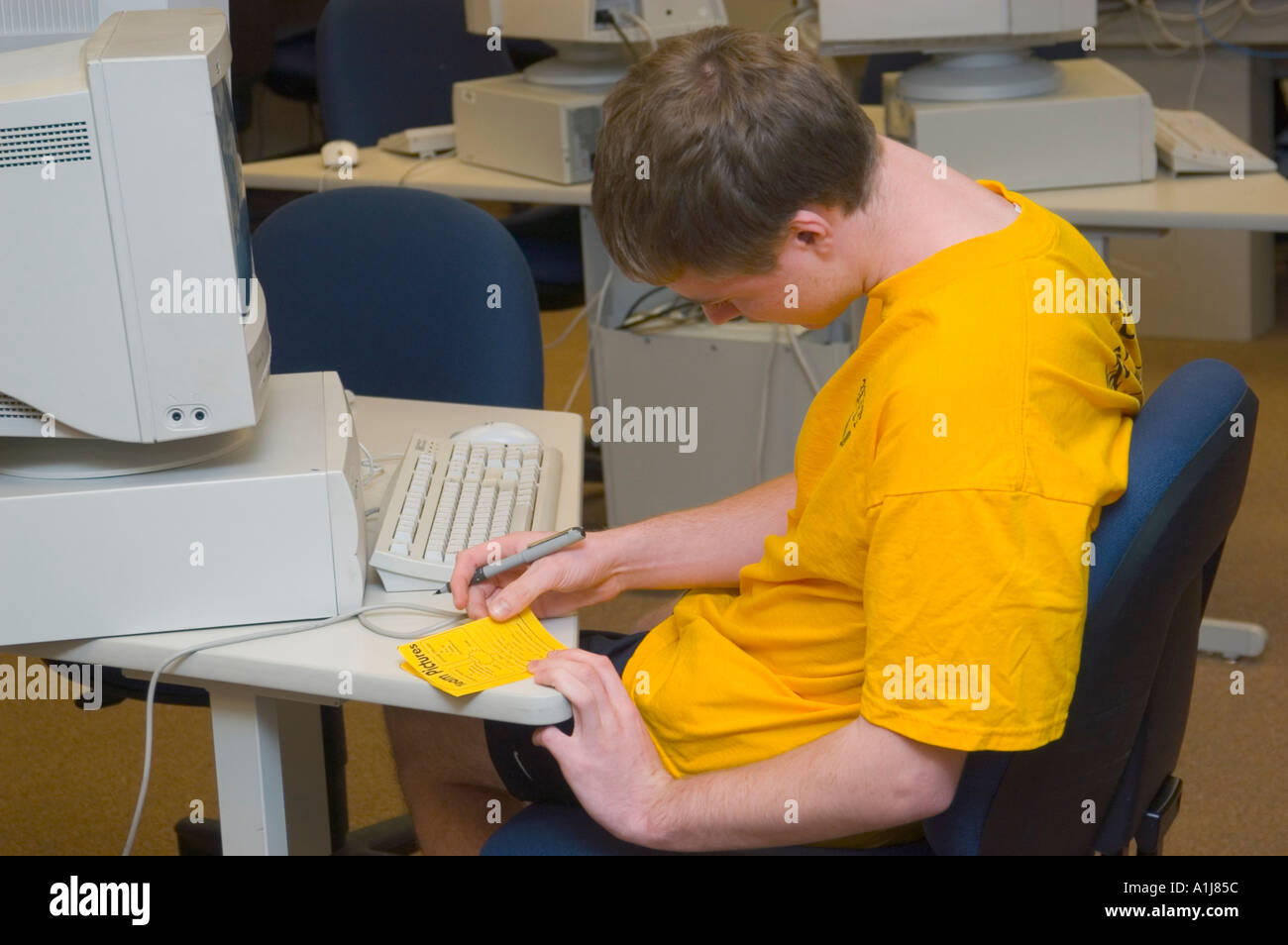Science male teen school hi-res stock photography and images - Alamy
