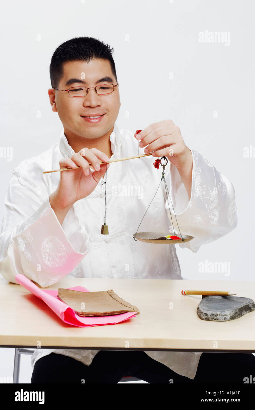 Shot man using measurement hi-res stock photography and images - Alamy