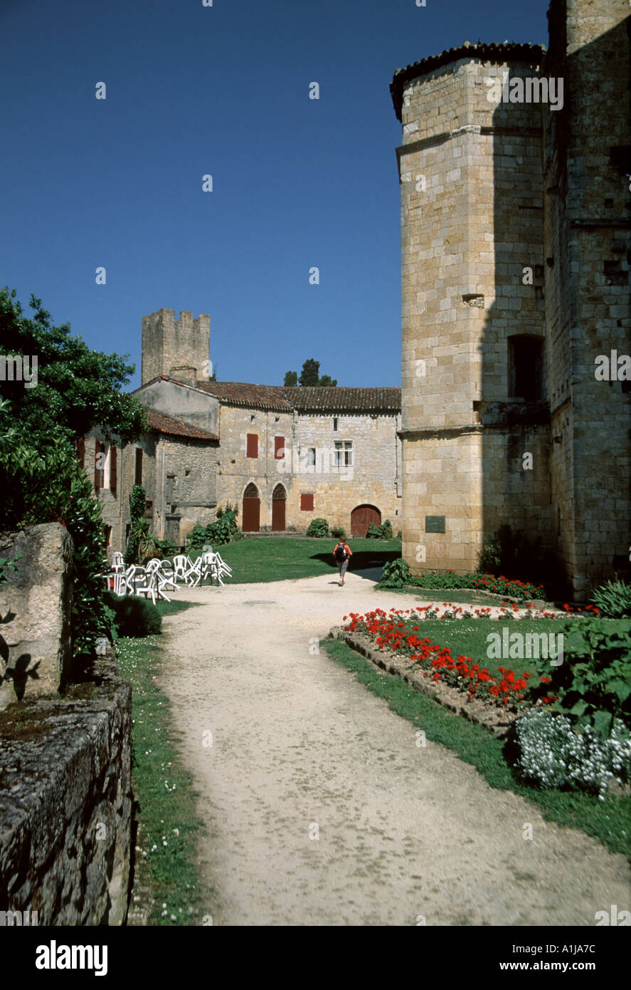 The 13th Century Fortified Plus Beau Village of Larressingle Stock ...