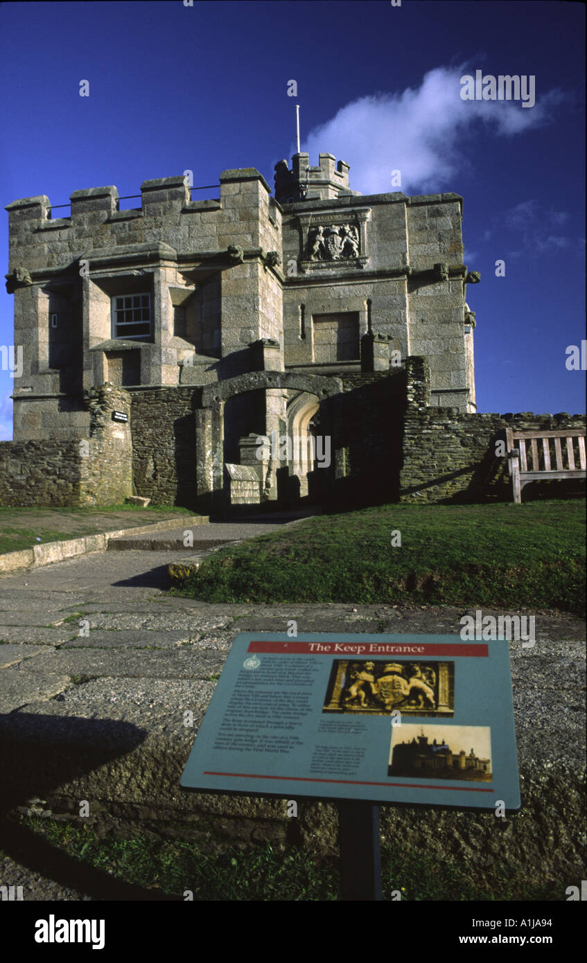Pendennis Castle keep Falmouth UK Stock Photo - Alamy