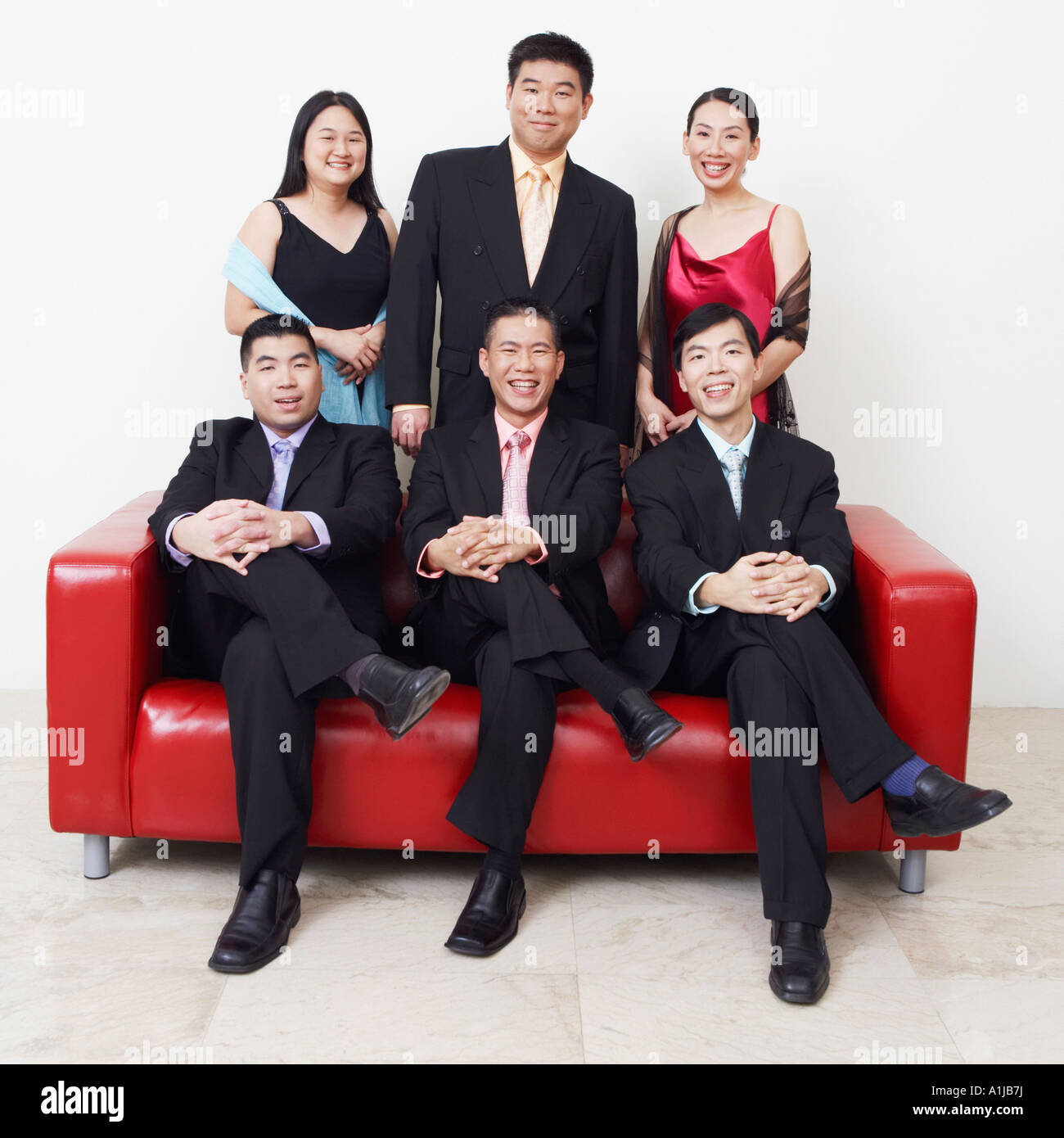 Portrait of a group of business executives posing Stock Photo - Alamy