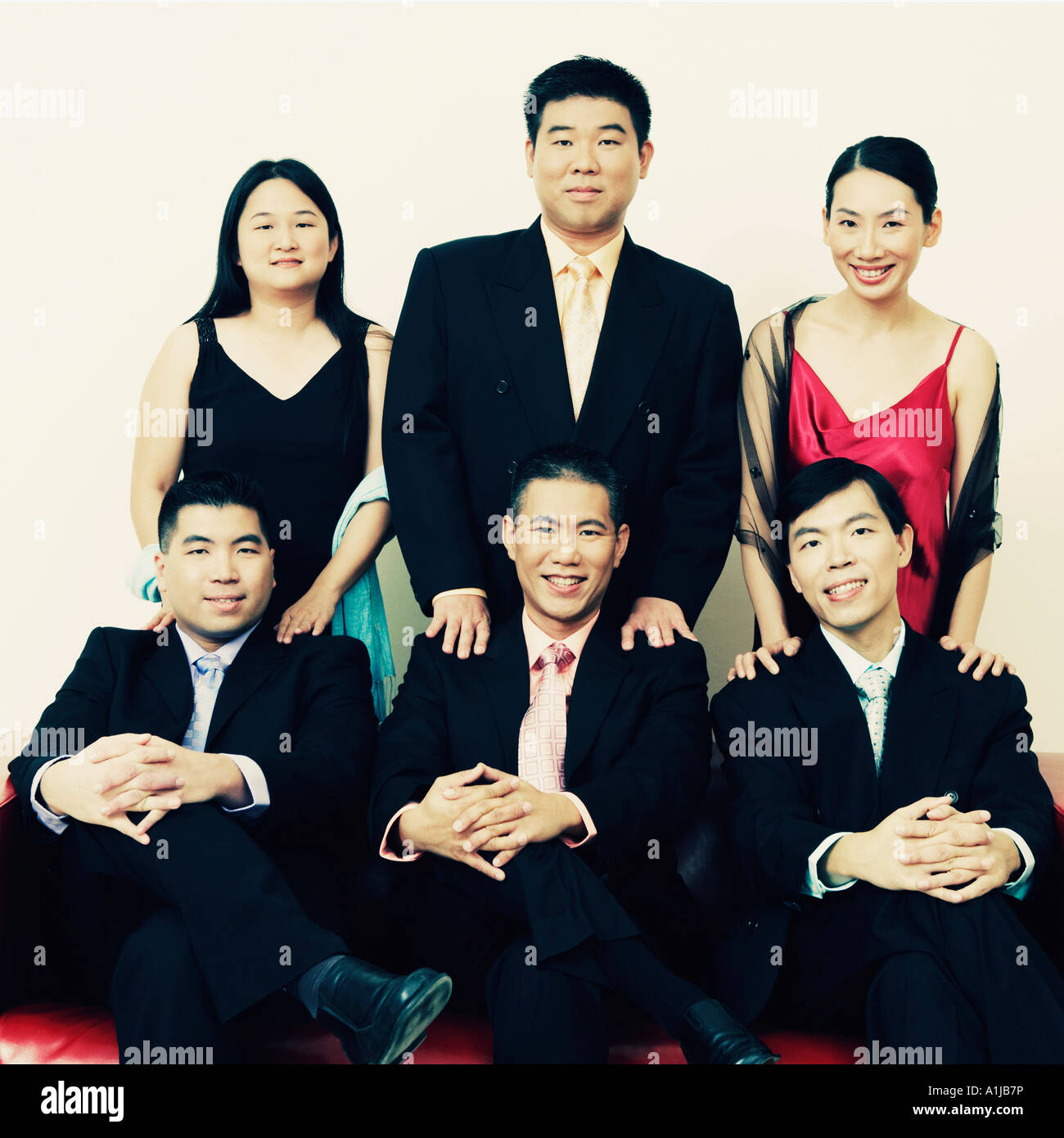 Portrait of a group of business executives posing Stock Photo - Alamy