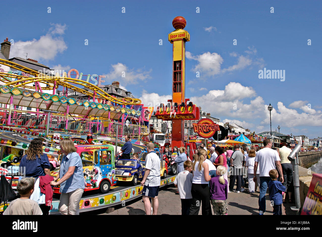 Bridlington East Yorkshire UK Seafront fairground Stock Photo - Alamy