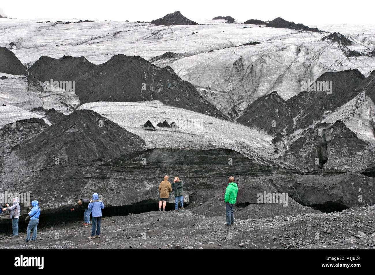 Tongue of Myrdals Jokull Glacier near Skogar SW Iceland Stock Photo - Alamy
