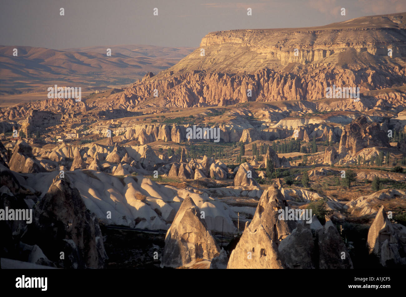 Turkey Cappadocia carved houses in rock pillars Stock Photo - Alamy