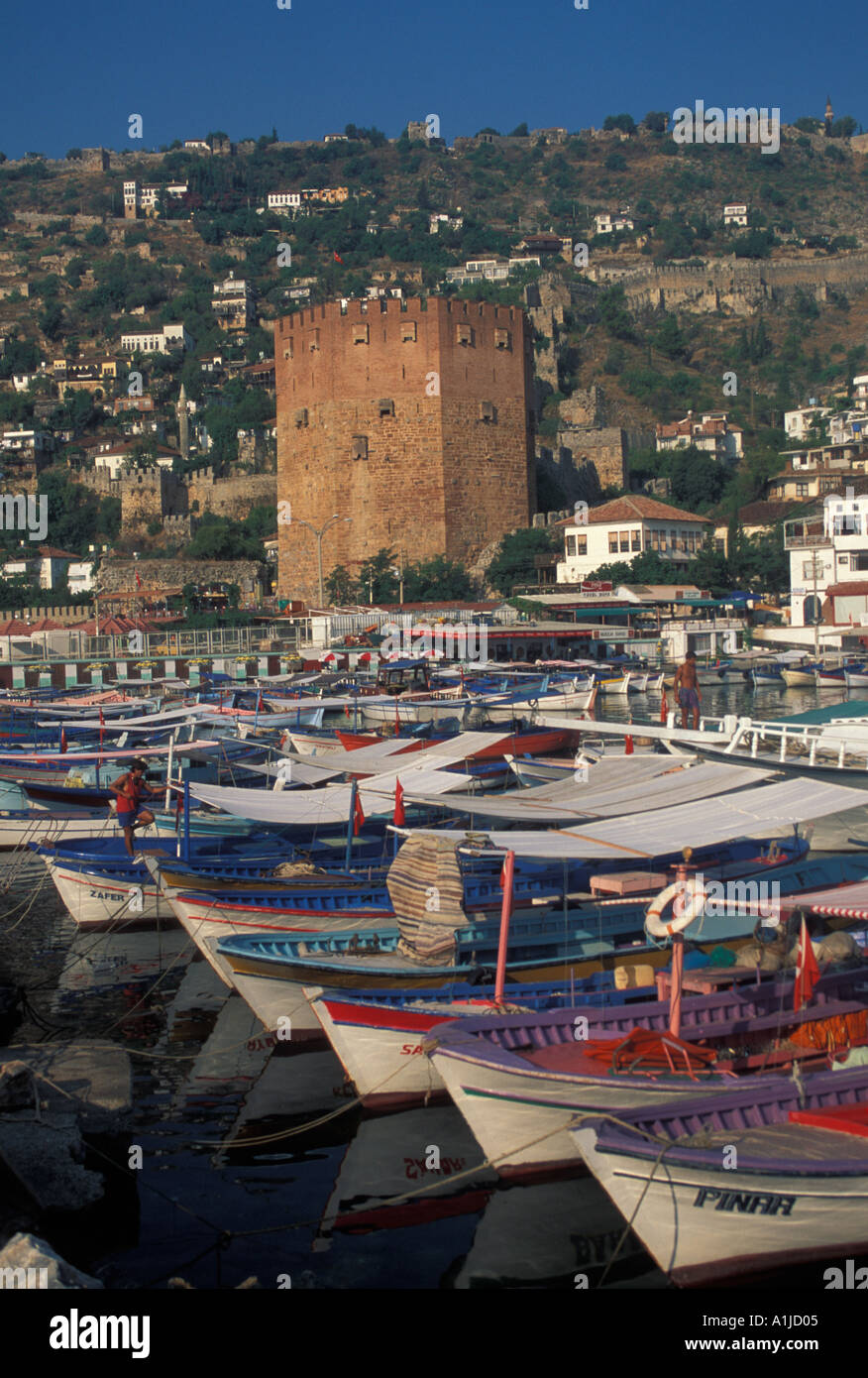 Turkey Alanya Red Tower Stock Photo - Alamy