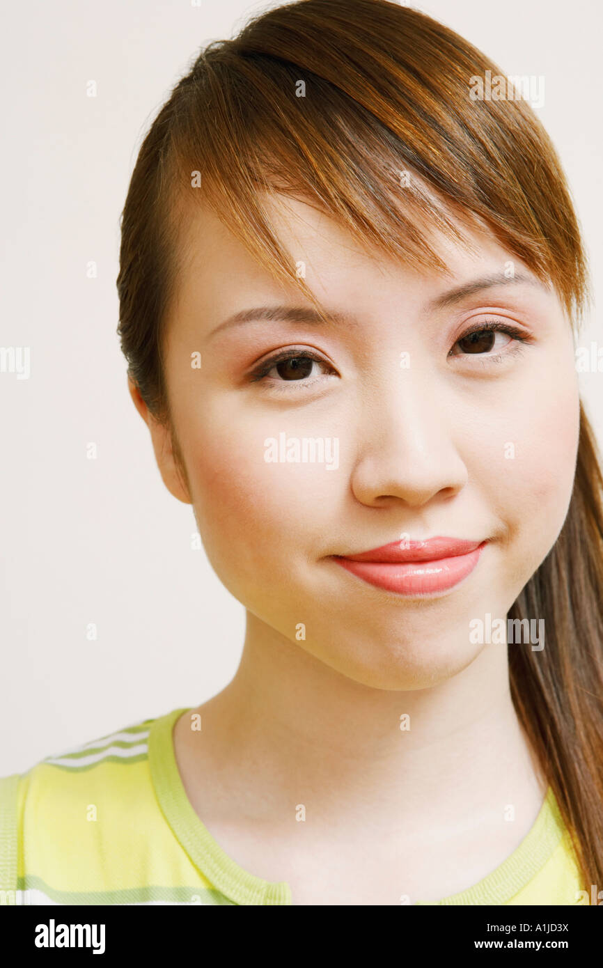 Hair smirk smirking studio hi-res stock photography and images - Alamy