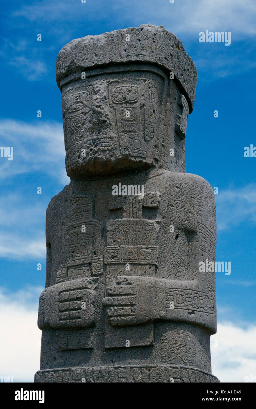 South America Bolivia Tiahuanaco Ponce Monolith Stock Photo - Alamy