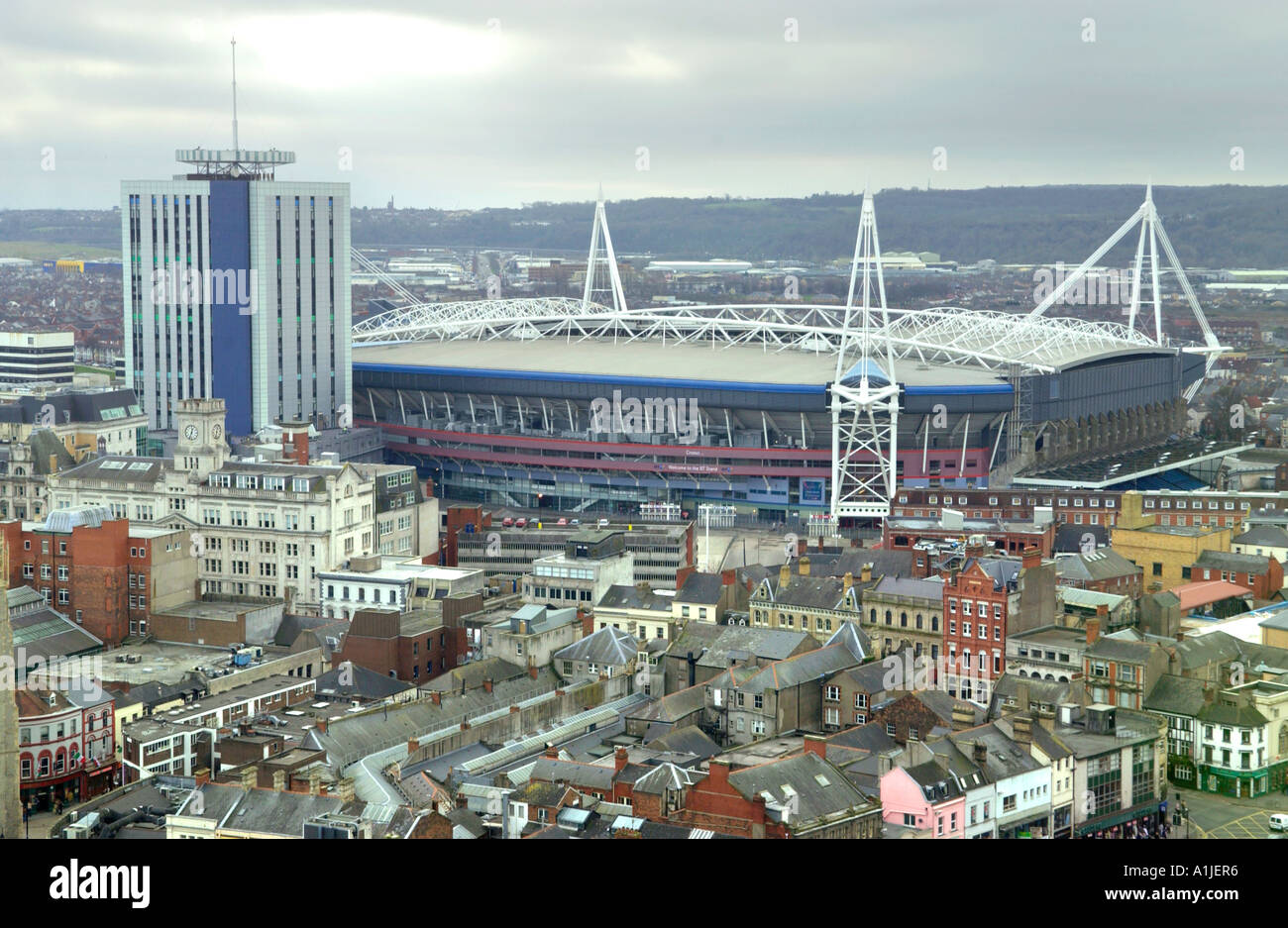 Cardiff city stadium view hi-res stock photography and images - Alamy