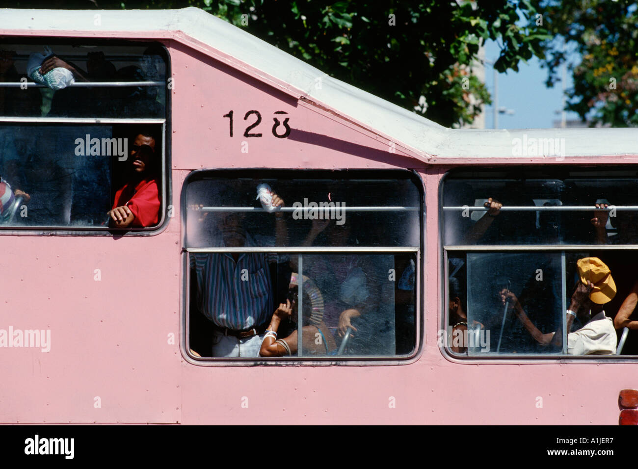 Havana Cuba Pink camello bus Stock Photo - Alamy