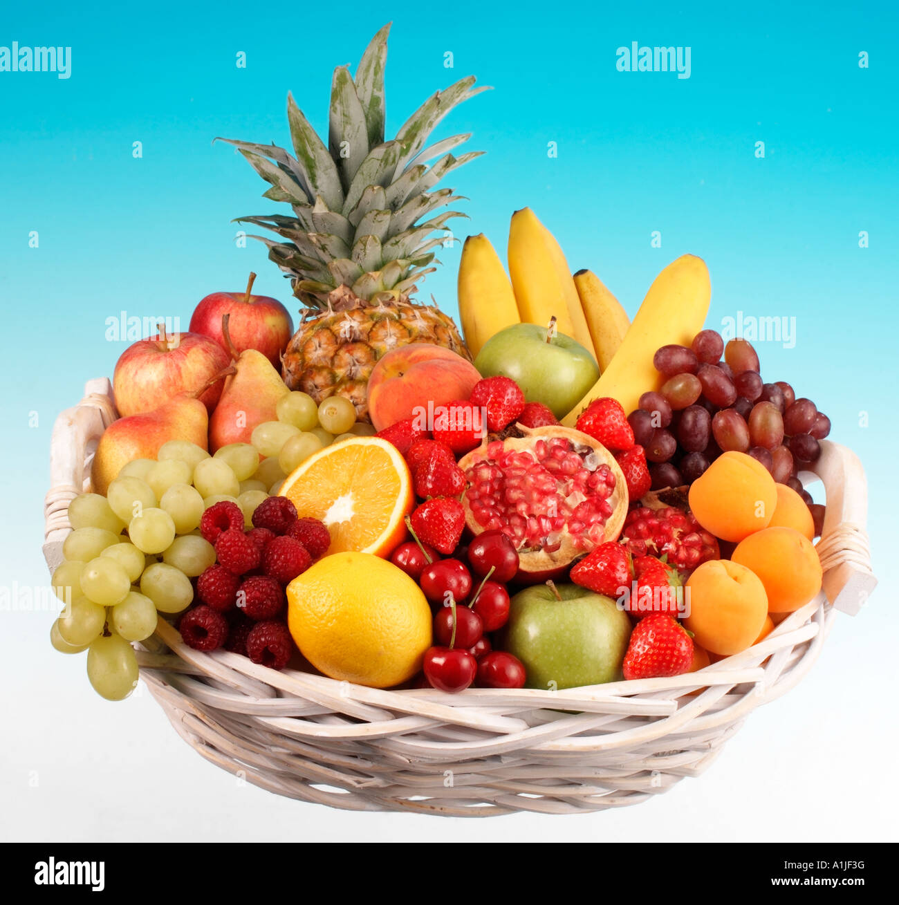 BASKET OF FRESH FRUIT Stock Photo - Alamy