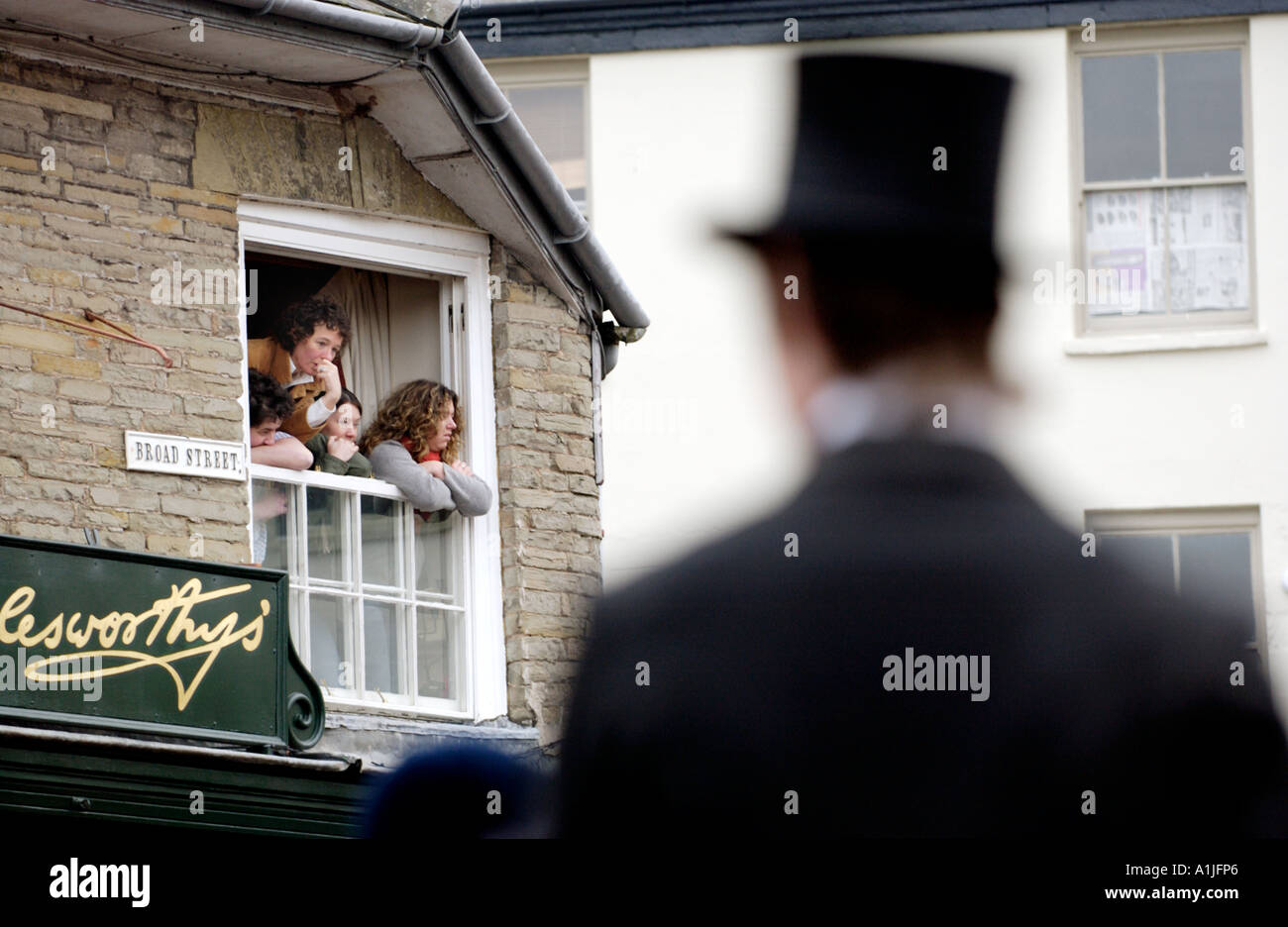 Golden Valley Hunt assemble at the Town Clock Square in Hay on Wye ...