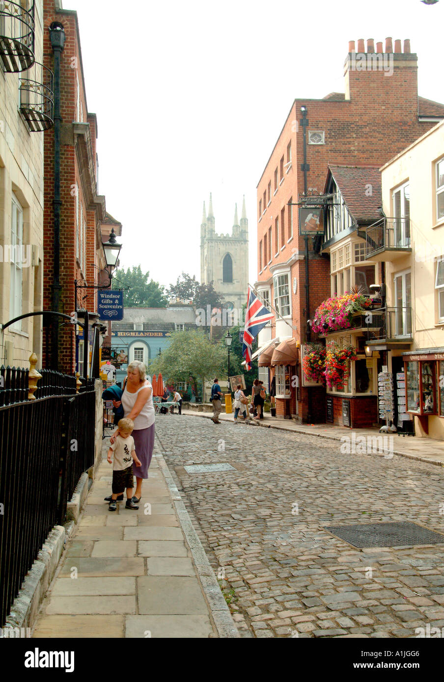 Cobbled streets of Windsor England UK Stock Photo - Alamy